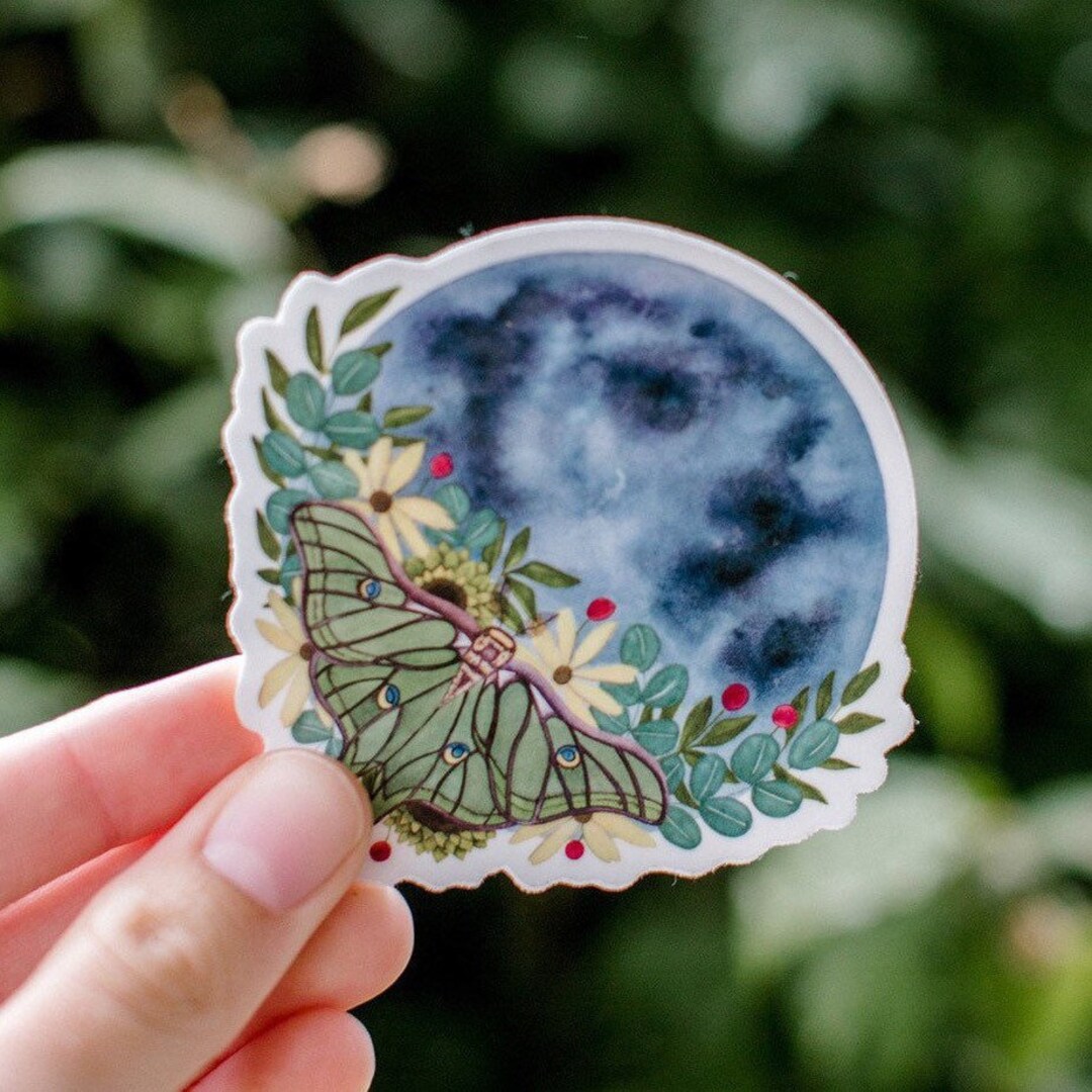 Moon Sticker of Celestial Decal, Cute Laptop Sticker, Car Sticker - Etsy