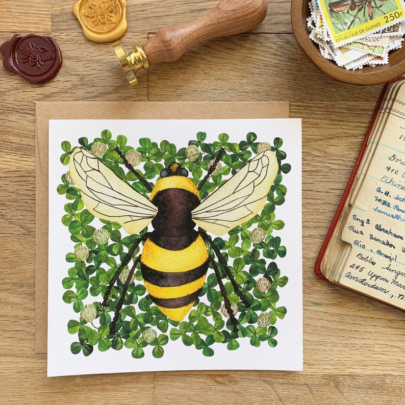 Bee Note Cards Set Bee Stationery or Bee Thank You Card | Etsy
