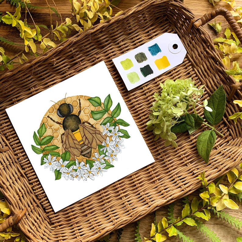 Bee Print for Honey Bee Gifts, Beekeeping - Etsy