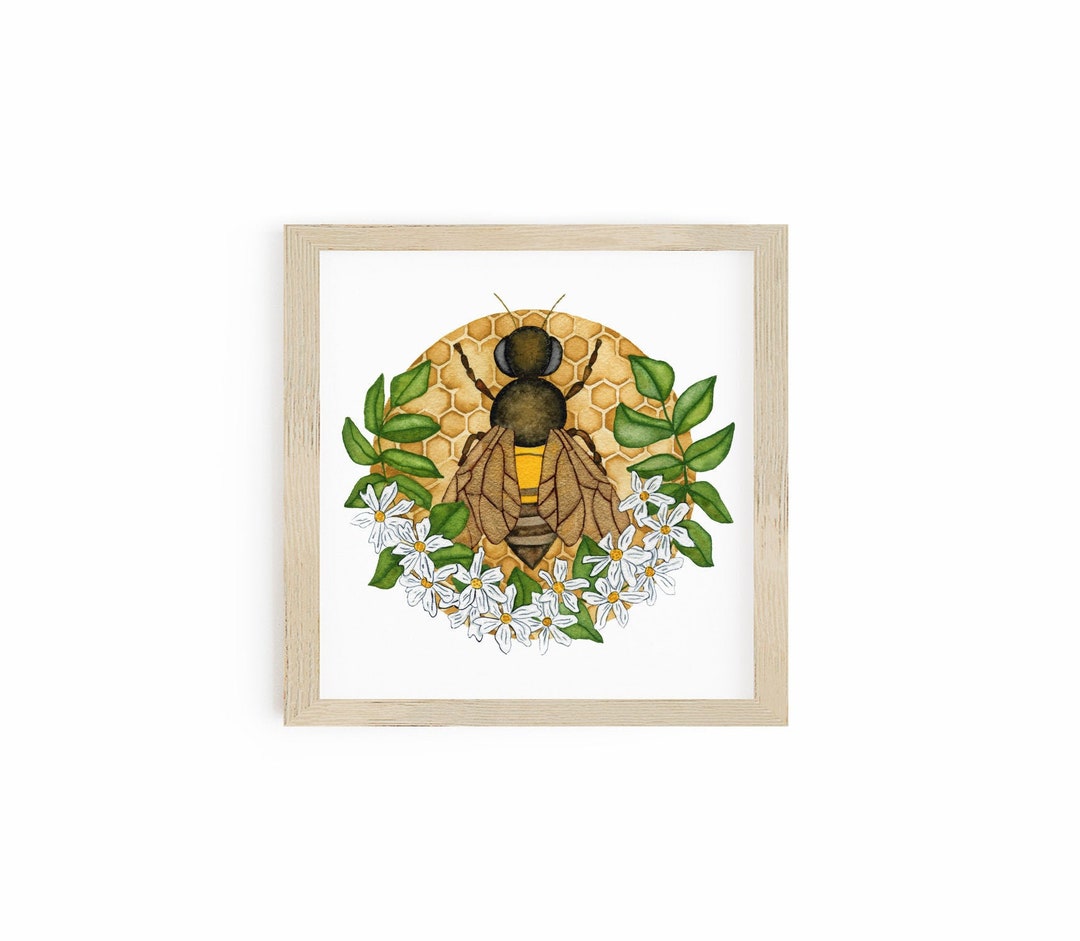 Bee Print for Honey Bee Gifts, Beekeeping - Etsy