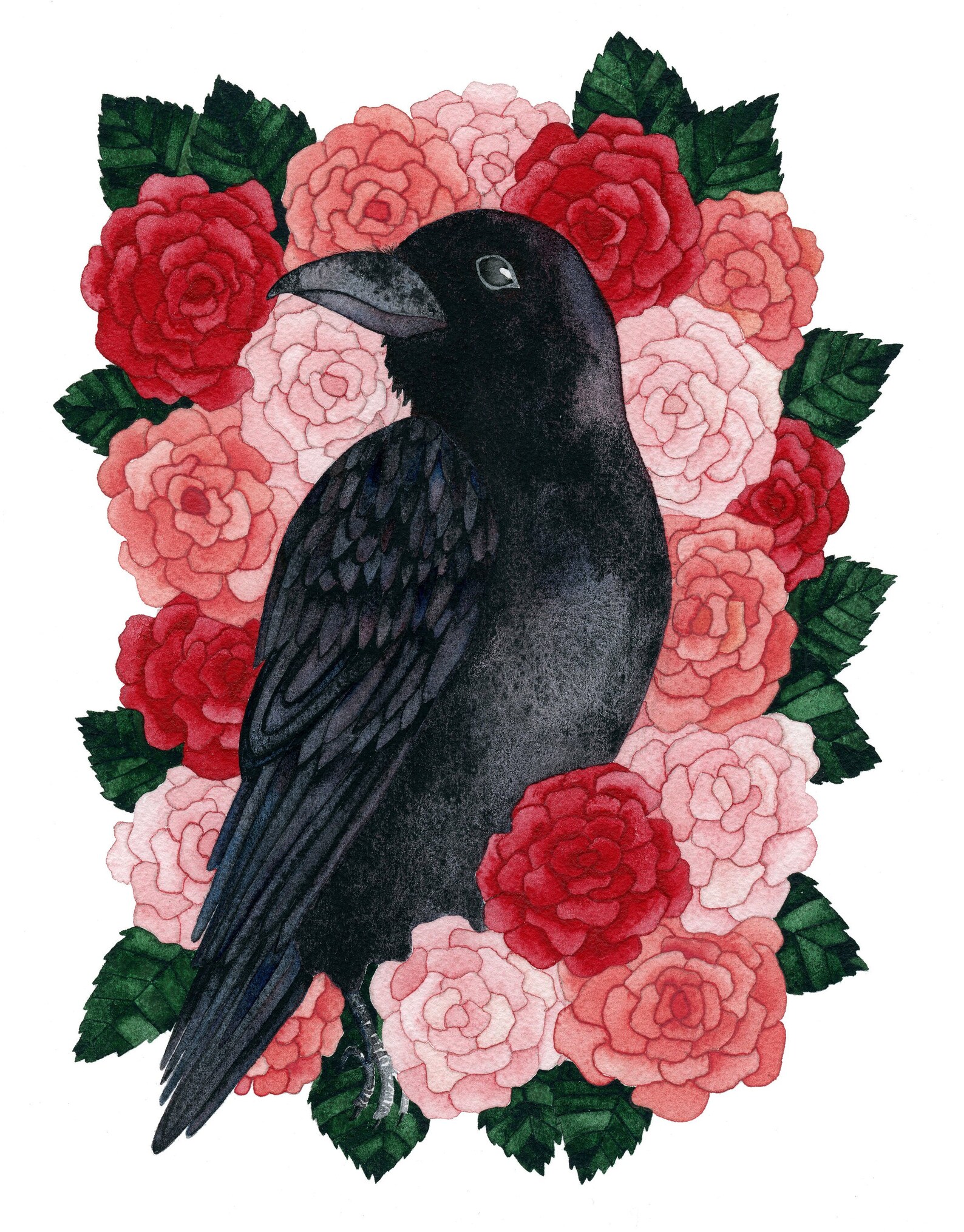 Crow Sticker of Raven, Tattoo Waterproof Die Cut Sticker - Etsy