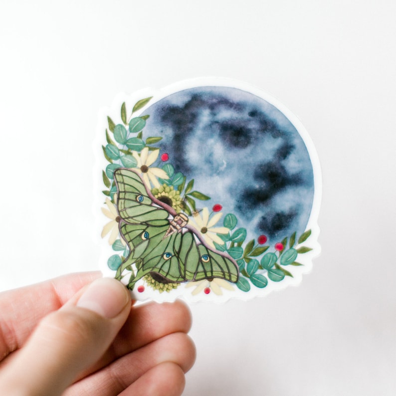 Moon Sticker of Celestial Decal Cute Laptop Sticker Car | Etsy
