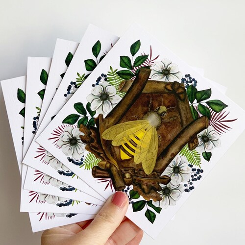 Bee Note Cards or Stationery Blank Set | Etsy