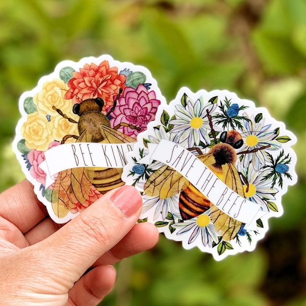 Bee Sticker - Etsy