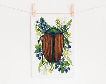 Insect Print Pair of Original Watercolor Painting | Etsy