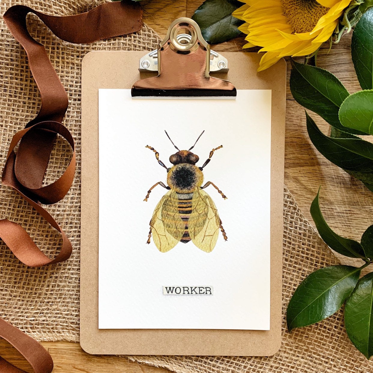 Honey Bee Print or Bumble Bee Home Decor Set of 3, Beekeeping Beekeeper ...