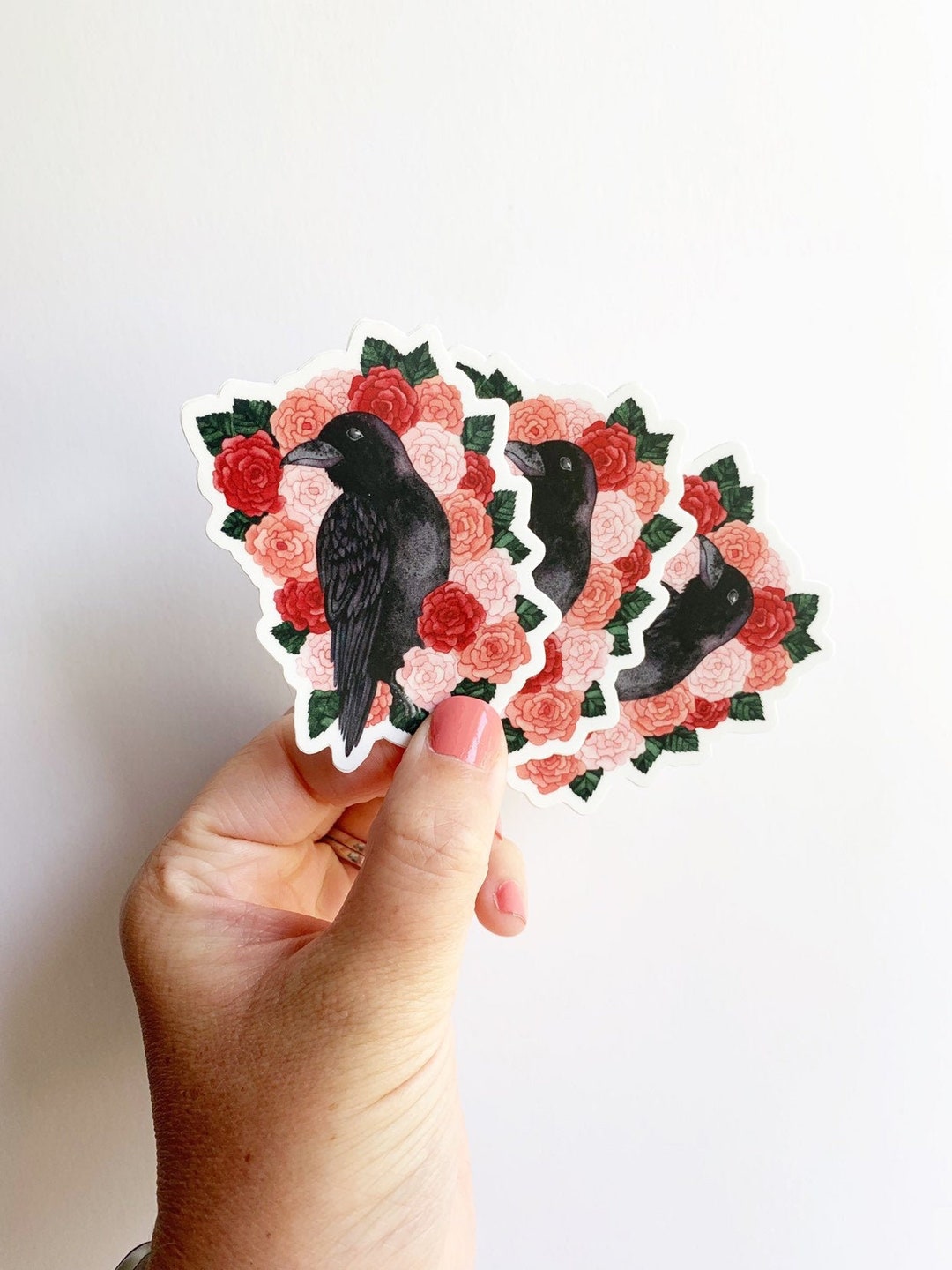 Crow Sticker of Raven Mini Sticker Pack Tattoo Waterproof Die - Etsy