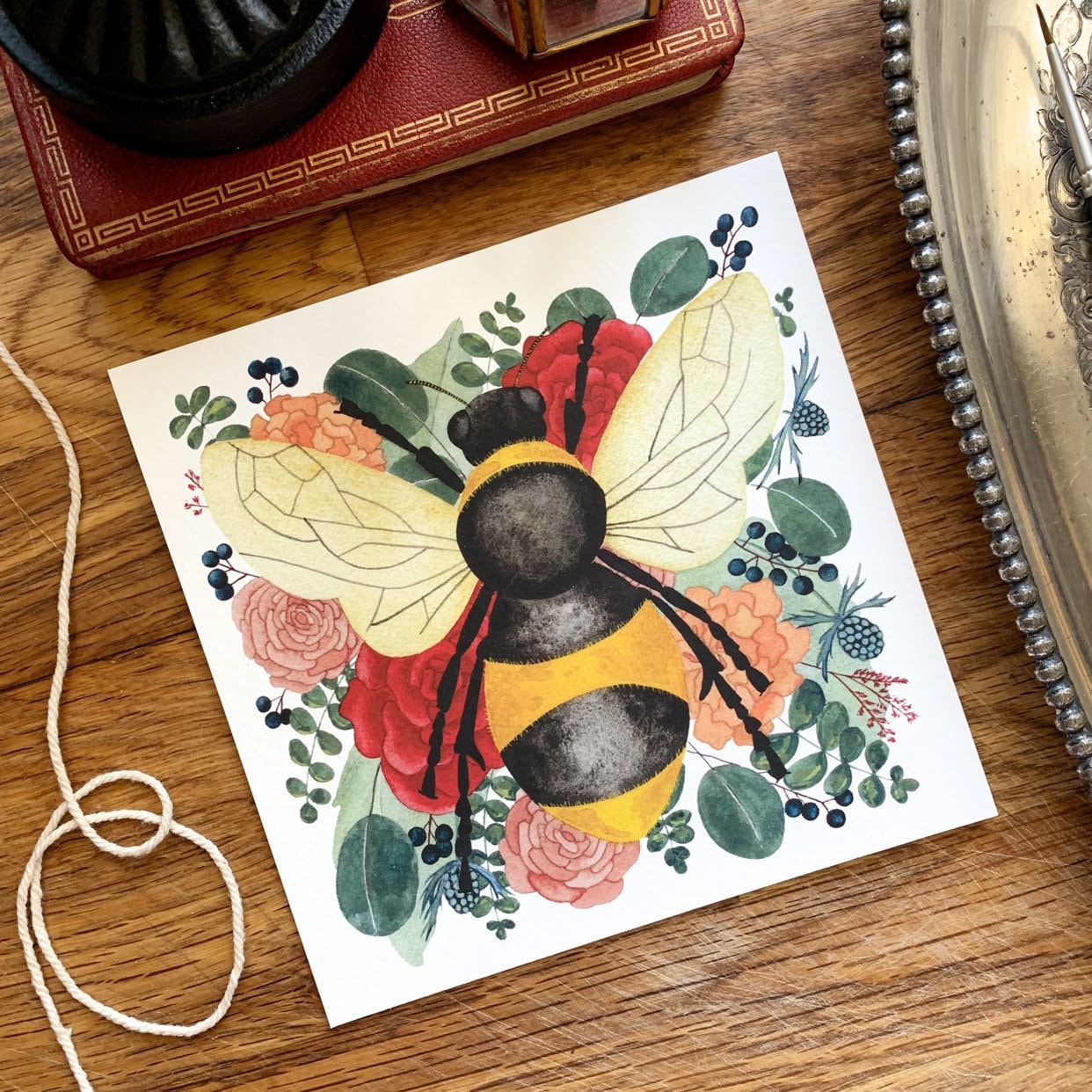 Bee Card or Honey Bee note cards for Bee Birthday gift | Etsy