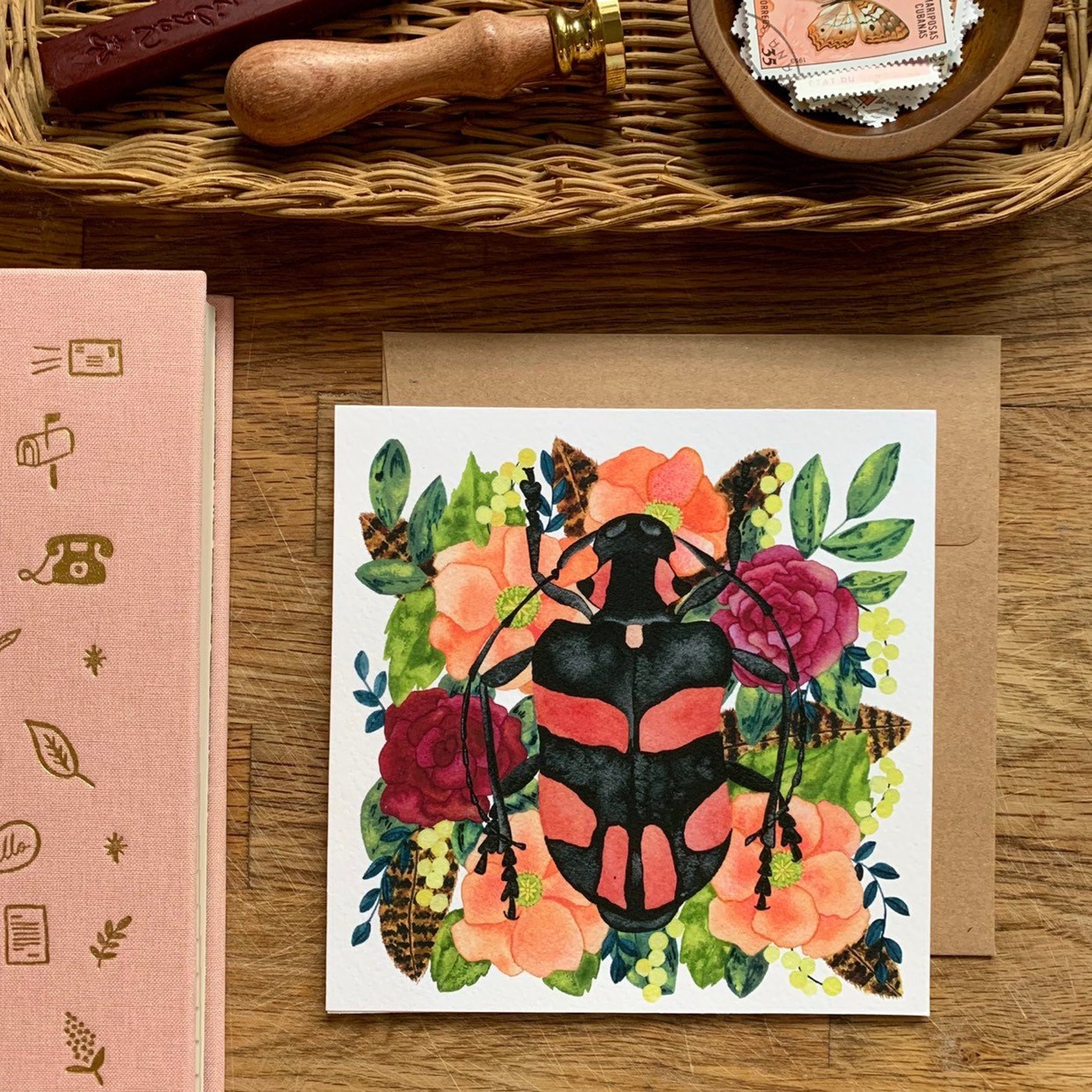 Insect Card Entomology Bug Card Insect Taxidermy | Etsy