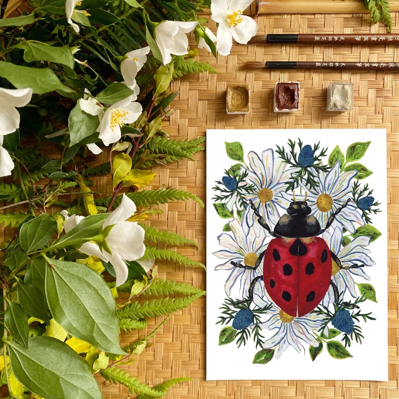 Ladybug Prints for Decor Gifts Items Kitchen | Etsy