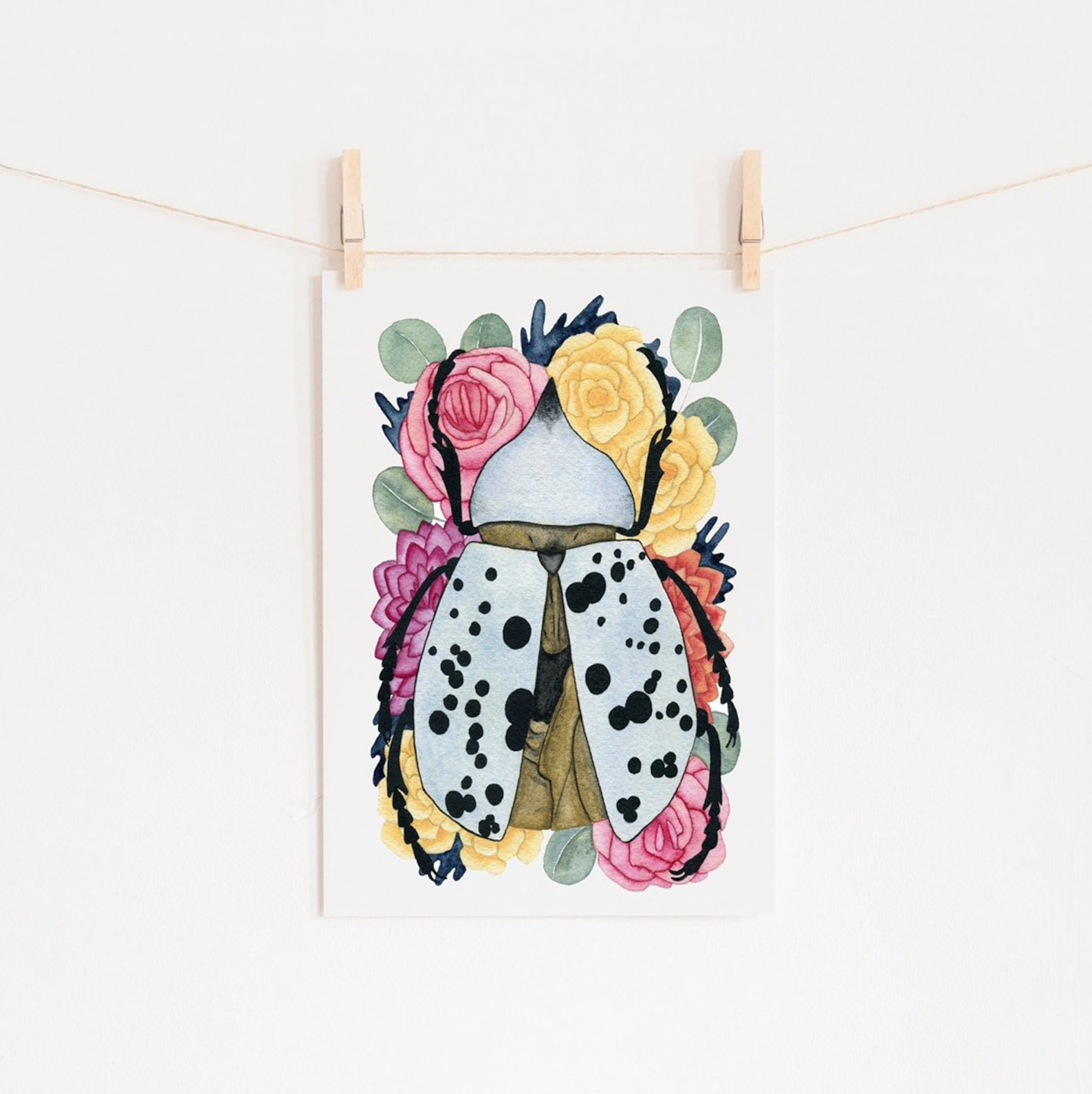 Insect Art Print, Insect Taxidermy, Entomology, Beetle Boho Wall Decor ...