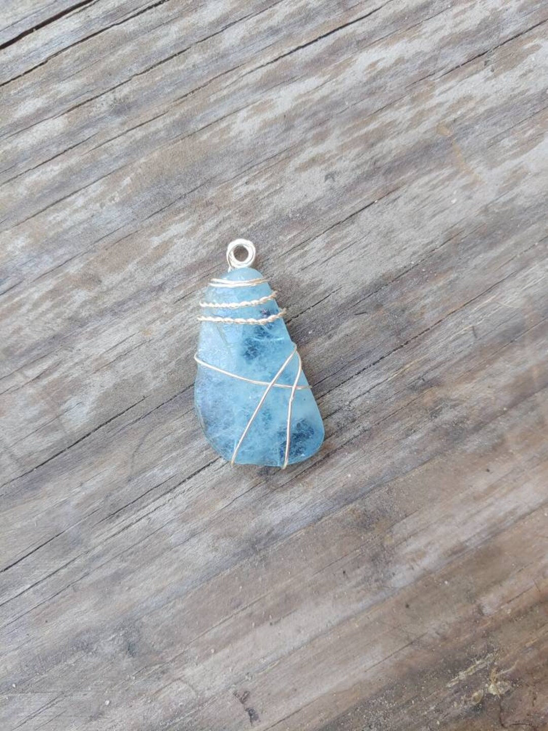 Aquamarine Crystal, Courage Stone, Wire Wrap, Metaphysical, Healing ...