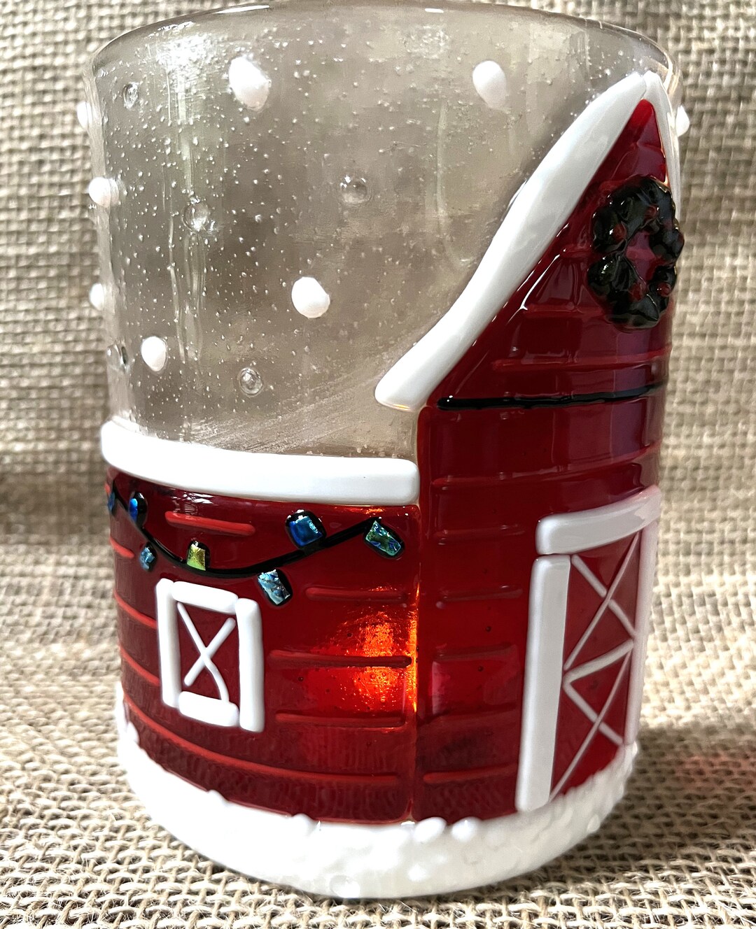 Christmas Tealight Sconce Winter Barn Sconce Farmhouse Home Decor ...