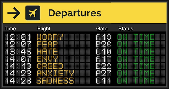 Airport Departure Signs