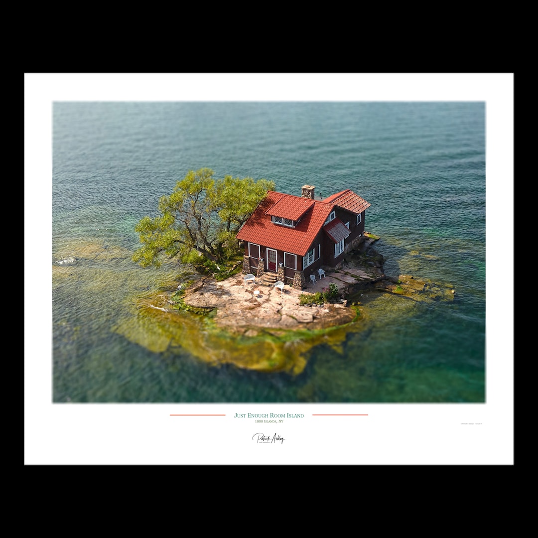 Just Room Enough Island Print - Amazingly Tiny and Cute Property in the ...