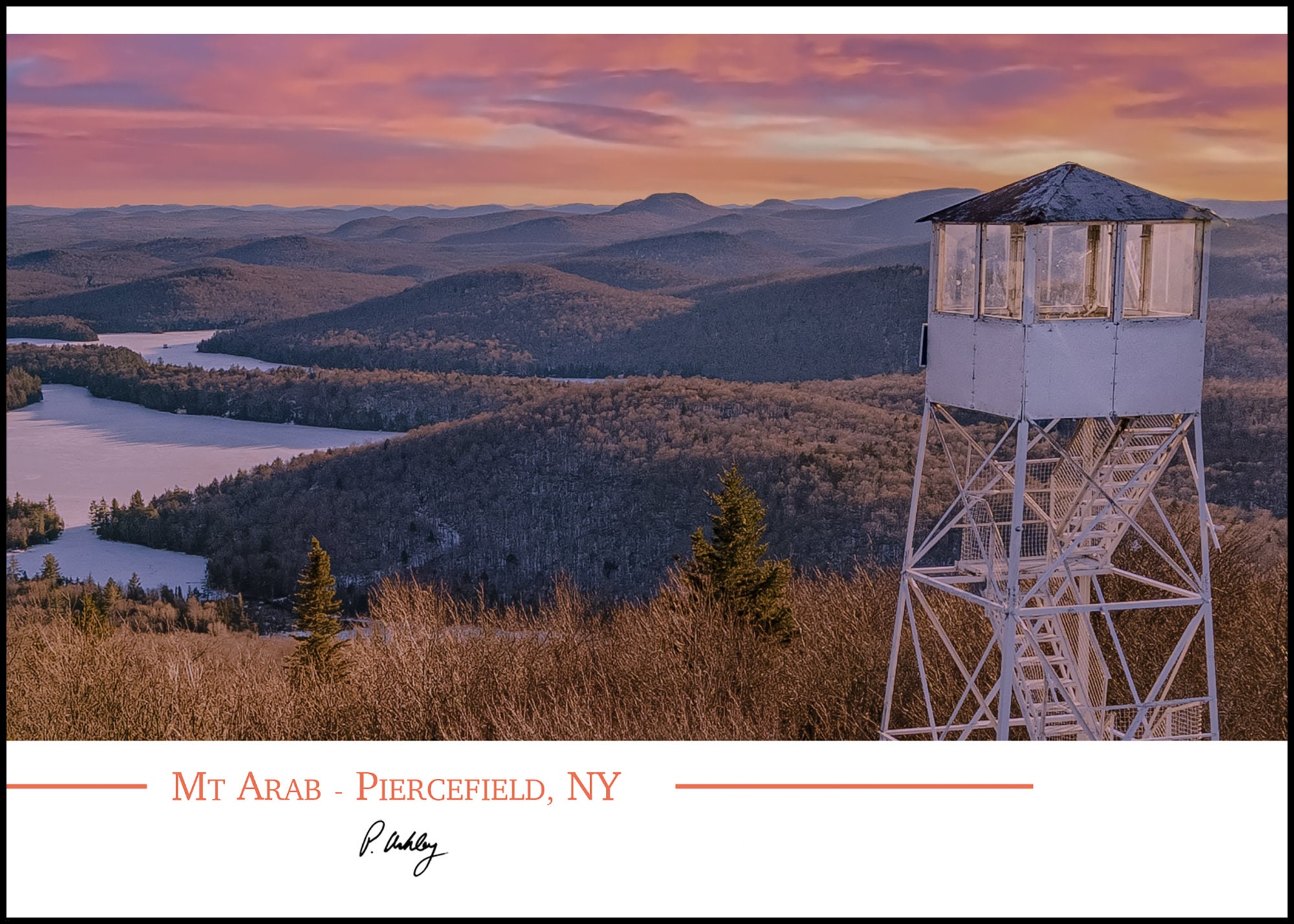 Adirondack Landscape Mt Arab Fire Tower Landscape Art Print - Etsy