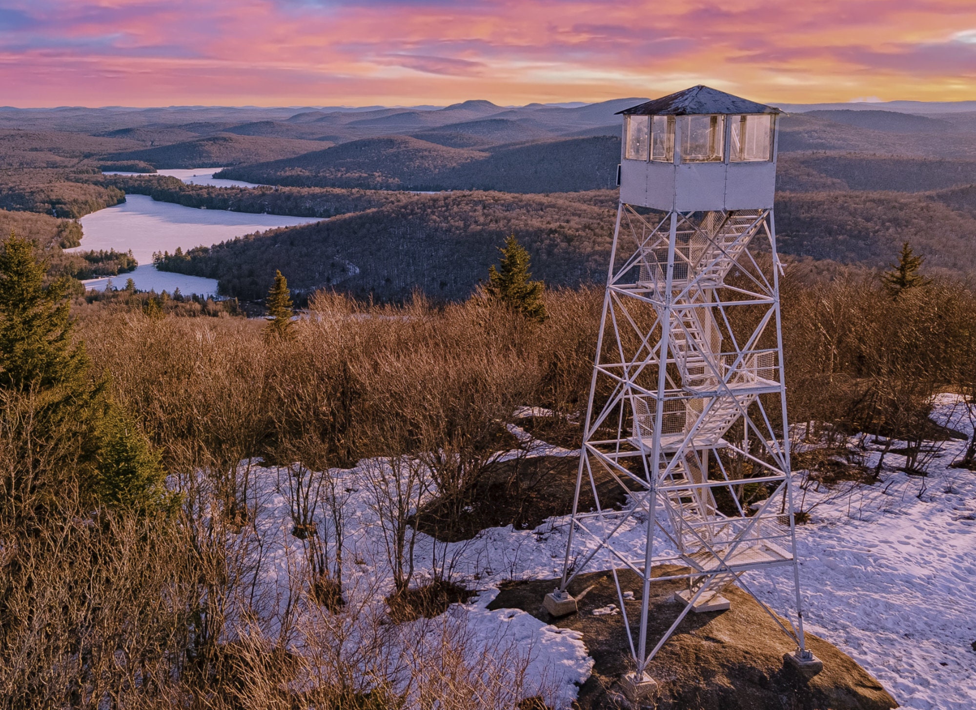Adirondack Landscape - Mt Arab Fire Tower Landscape Art Print - Etsy