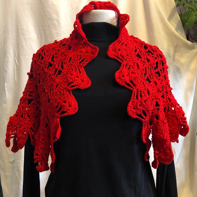 Red Shrug - Etsy