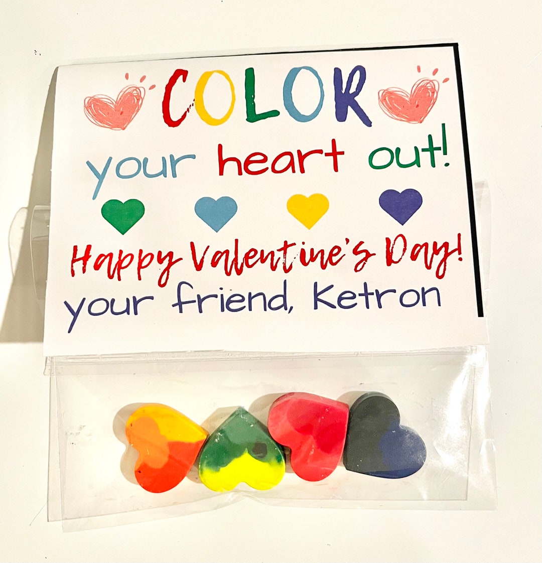Valentine’s Day Heart Crayons - Etsy