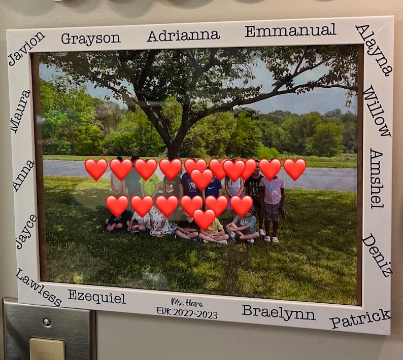 Class Picture Frame With Student Signatures - Etsy