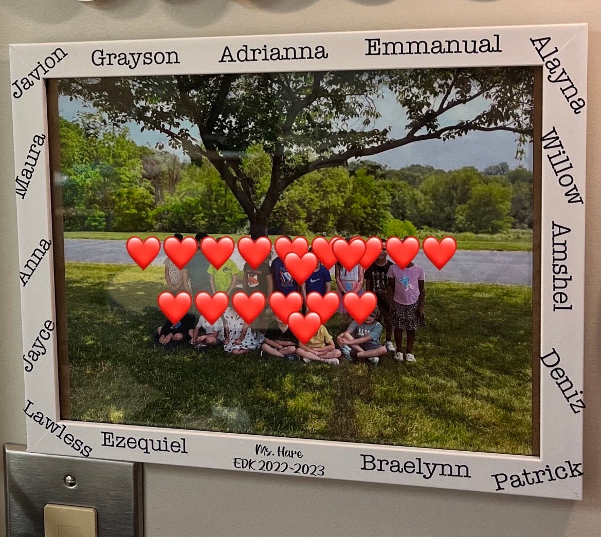 Class Picture Frame With Student Signatures - Etsy