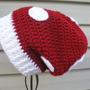 Mushroom Hat/ Crochet Slouchy Mushroom Beanie/ Unisex Knit Fairy Hat ...