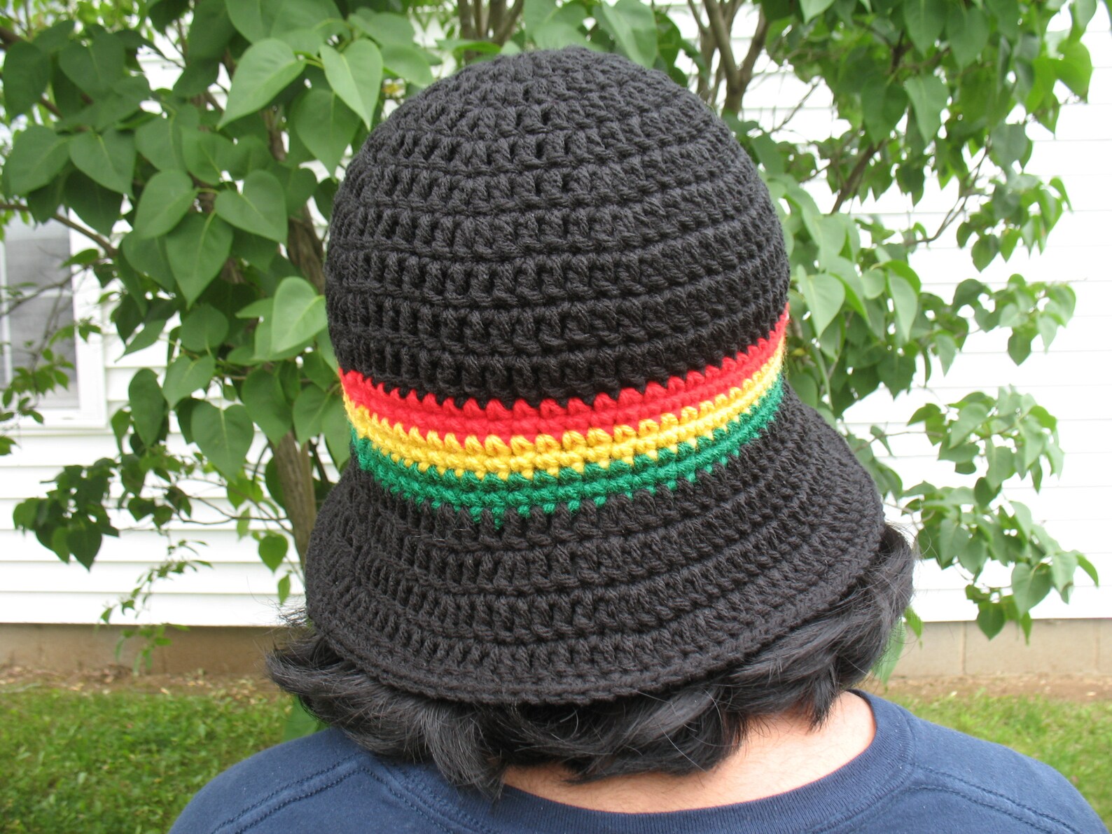 Rasta Sun Hat/ Crochet Rasta Bucket Hat/ Jamaica Reggae Hippy Boho ...