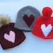 Valentine Day Hat/ Heart Hat/ Valentine Day Beanie/ Adult Unisex Winter ...