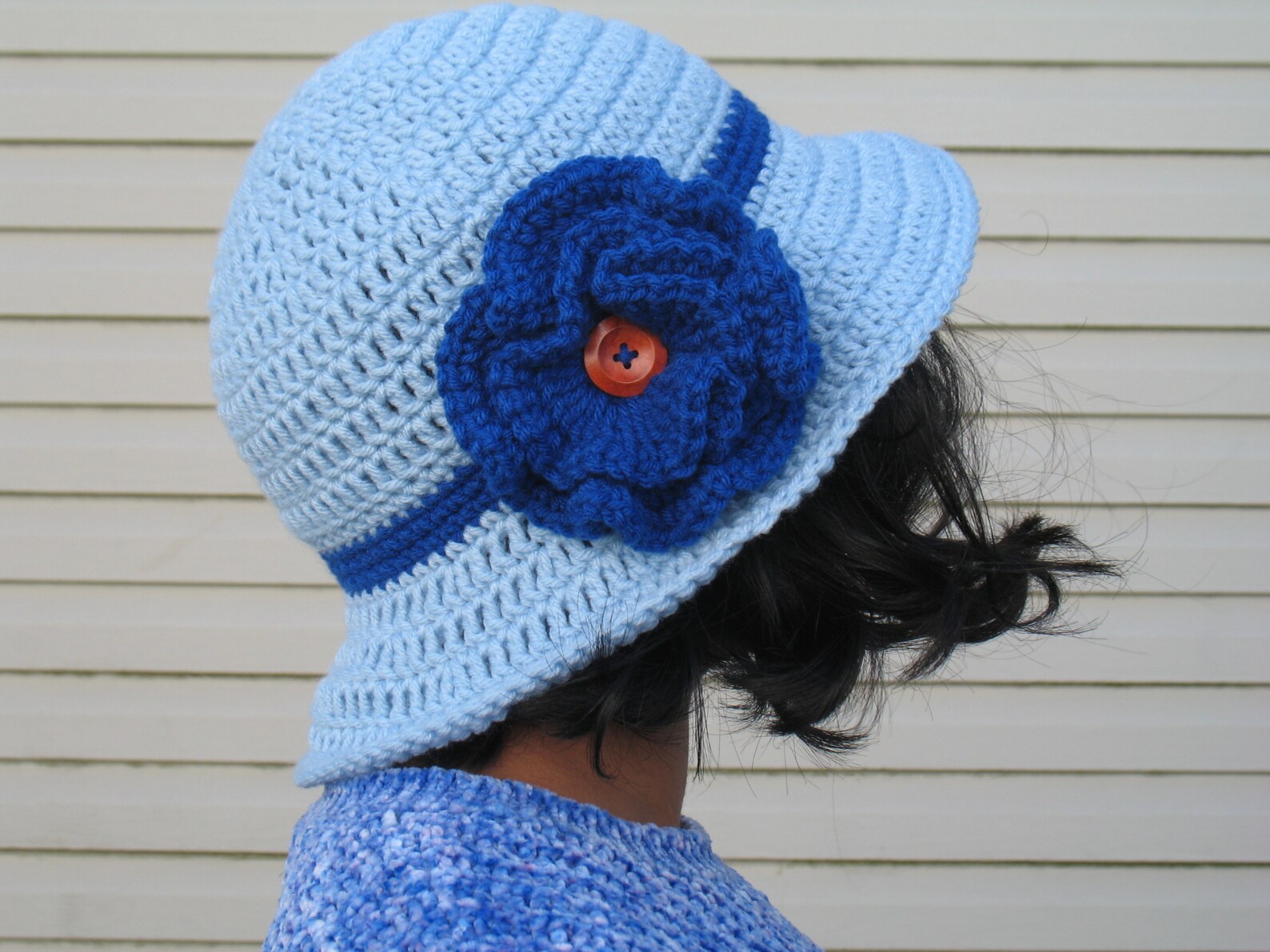 Crochet Bucket Hat/ Knit Sun Hat/ Women's Brimmed Hat/ | Etsy