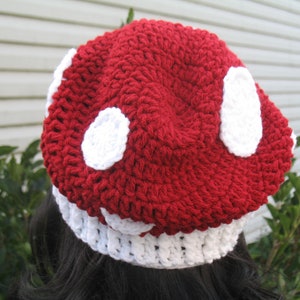 Mushroom Hat/ Crochet Slouchy Mushroom Beanie/ Unisex Knit Fairy Hat ...