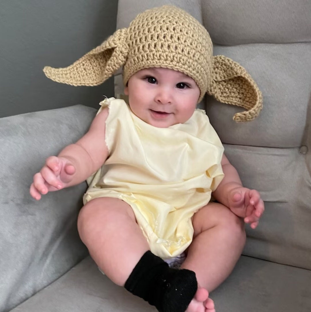 House Elf Hat/ Elf Hat/ Crochet House Elf Hat/ Infant House Elf Photo ...