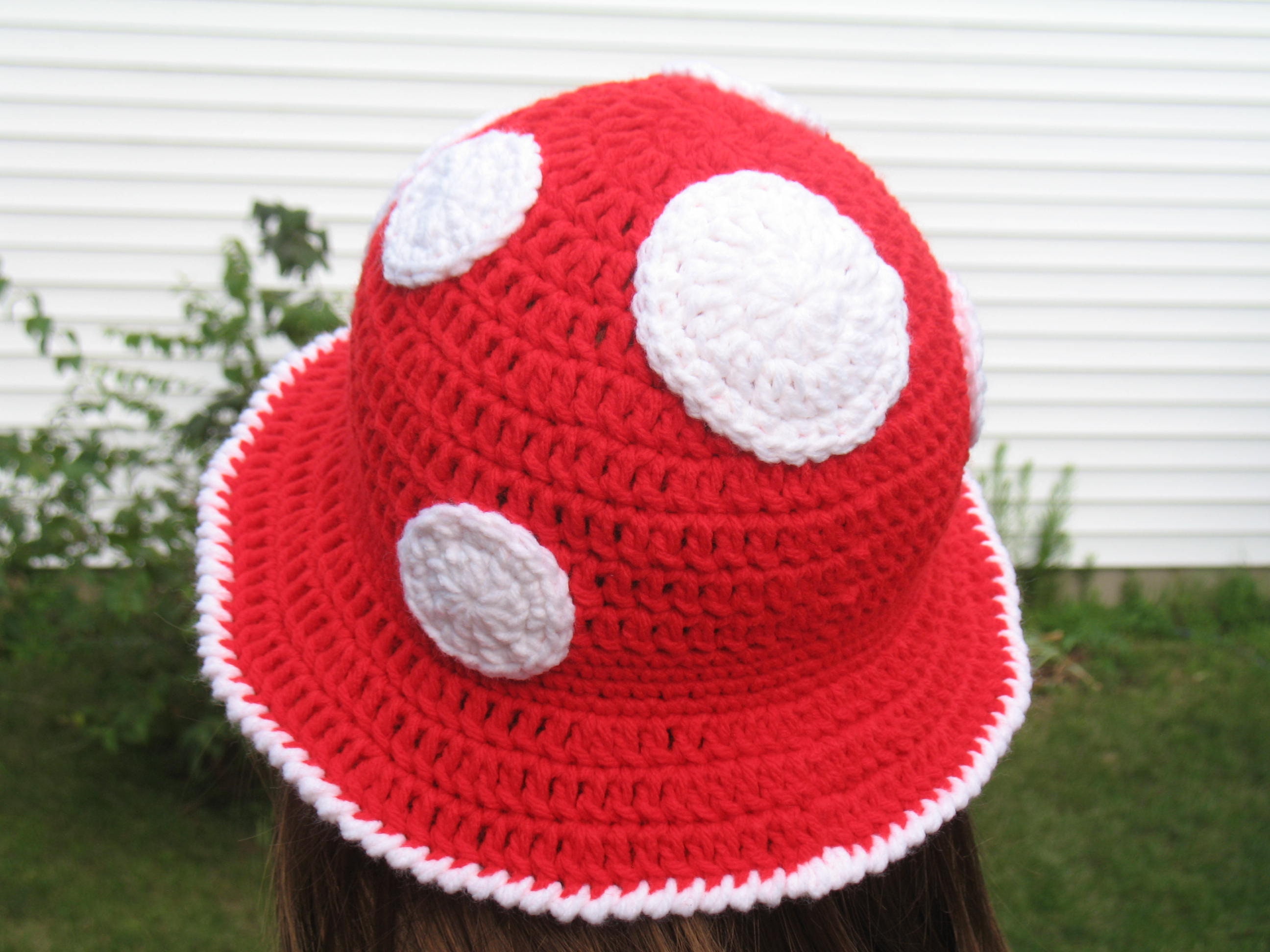 Mushroom Hat/ Crochet Mushroom Sun Hat/ Knit Fairy Hat/ - Etsy