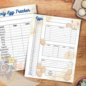Monthly Egg Tracker - Yearly Egg Tracker - Egg Collecting Pack - Etsy