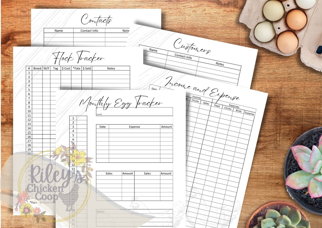 Chicken Starter Pack - Chicken Logs - Chicken Tracking - Homesteading ...