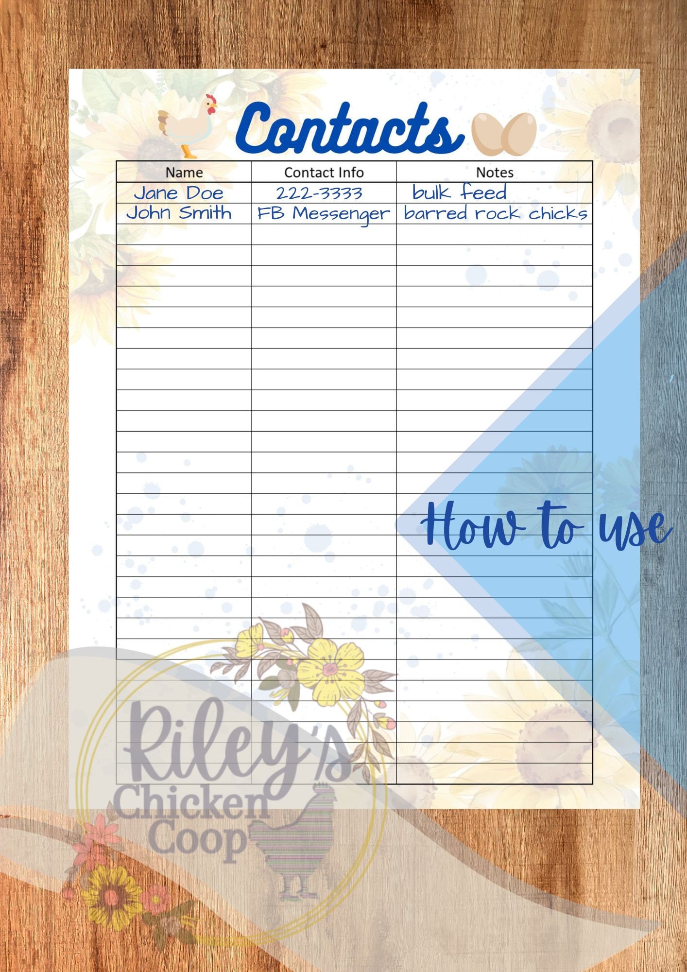 Chicken Tracker Starter Pack - Egg Tracker - Flock Tracking - Chicken ...