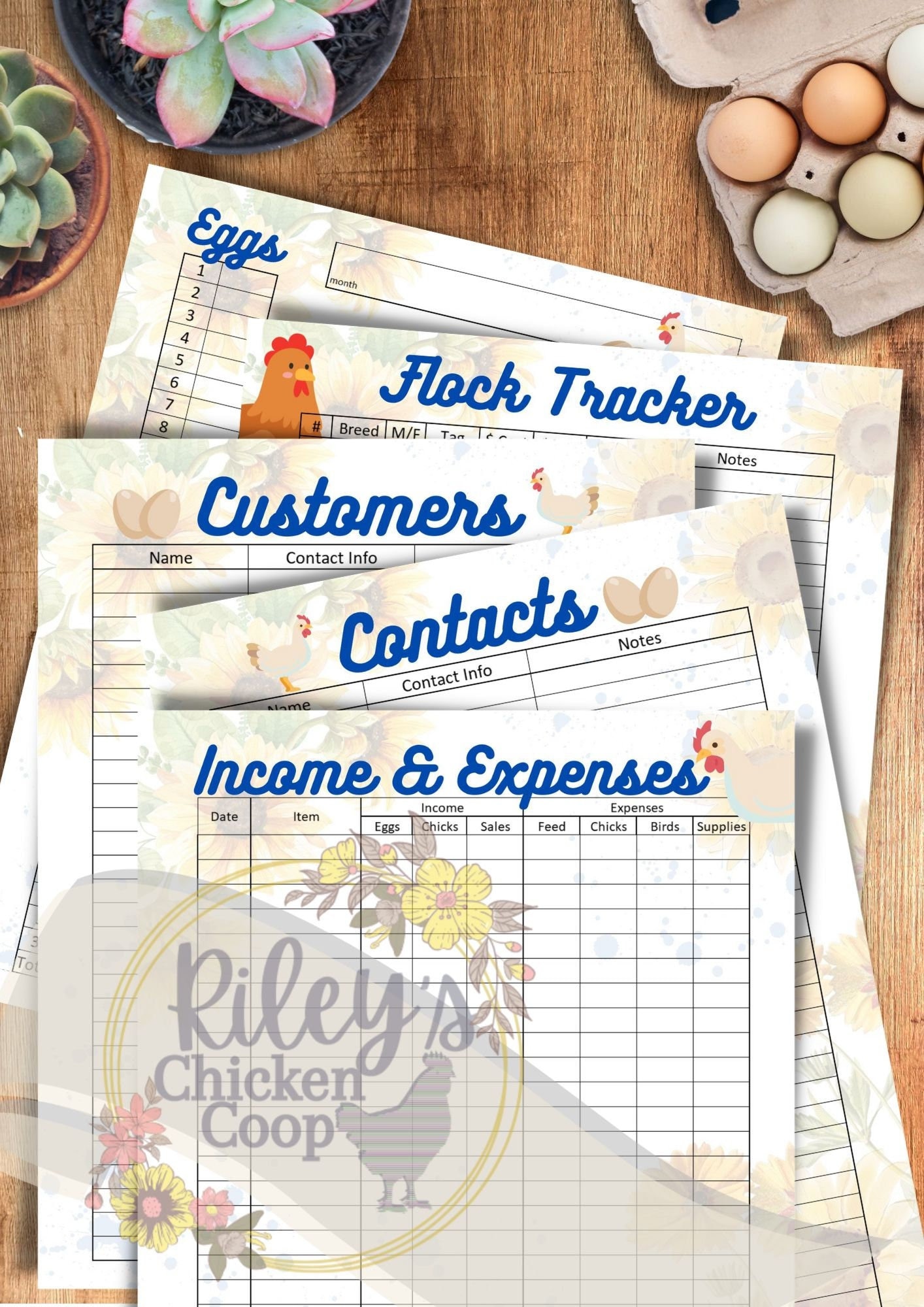 Chicken Tracker Starter Pack - Egg Tracker - Flock Tracking - Chicken ...