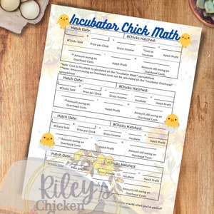 Incubator Tracking Pack - Incubator Cost Budget - Incubator Finances - Etsy