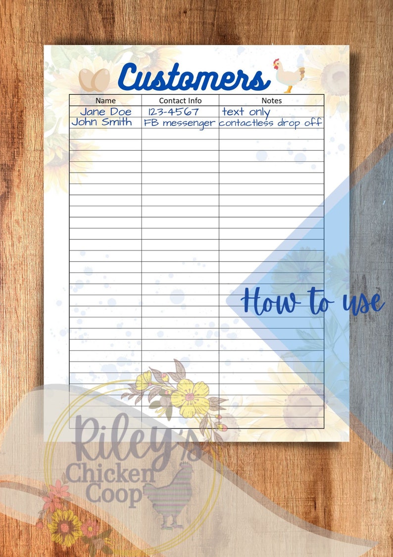 Chicken Tracker Starter Pack - Egg Tracker - Flock Tracking - Chicken ...