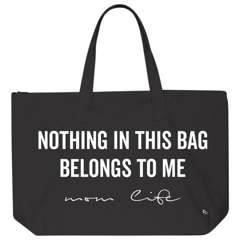 Canvas Tote Bag: Nothing in This Bag Belongs to Me, Zippered - Etsy
