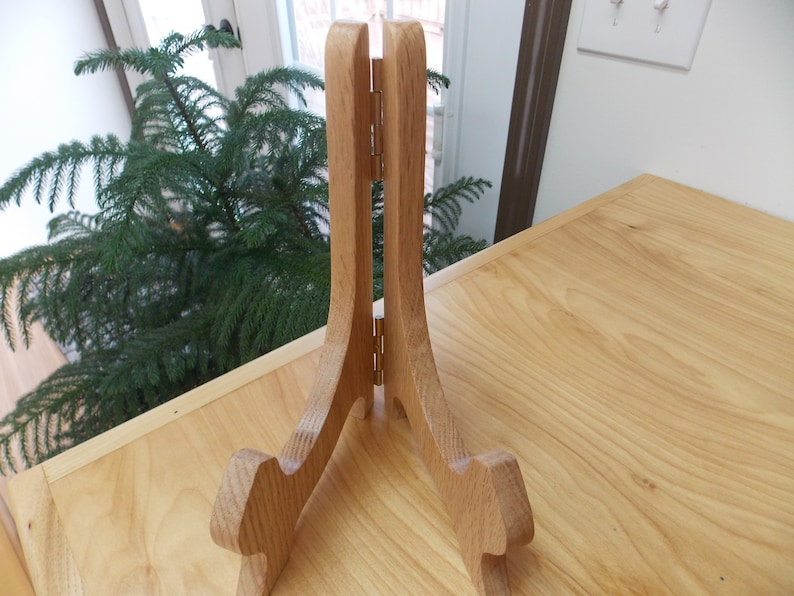 Plate/plaque/picture Wood Display Stand Made From Oak Maple - Etsy