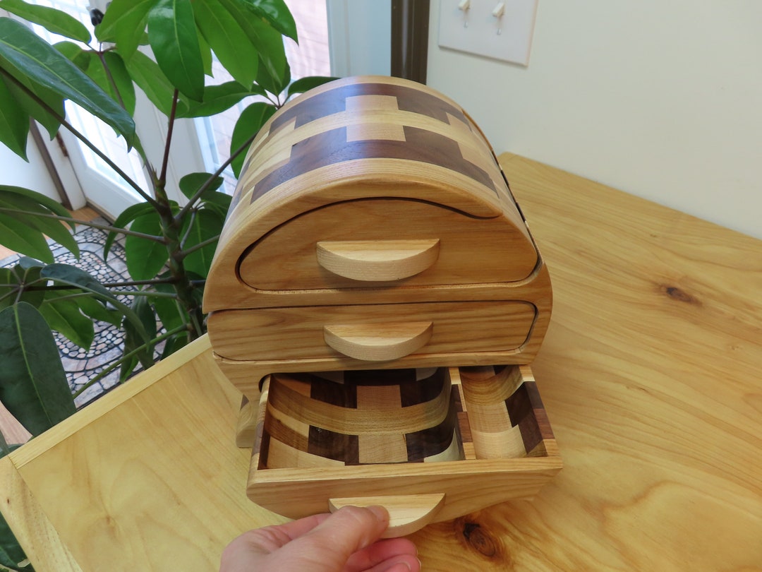 Jewelry Boxes, Large Handmade Hickory Wood Jewelry Box, Hickory and ...