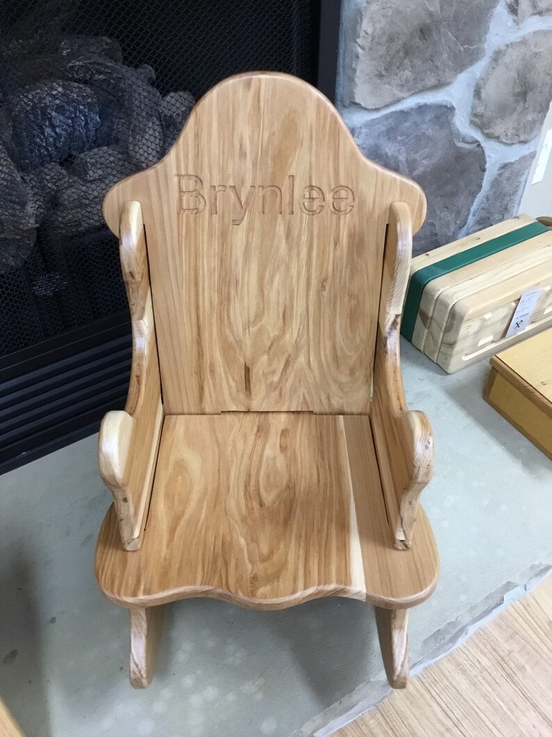 Child's Rocking Chair-hickory Puzzle Rocker-custom Made - Etsy