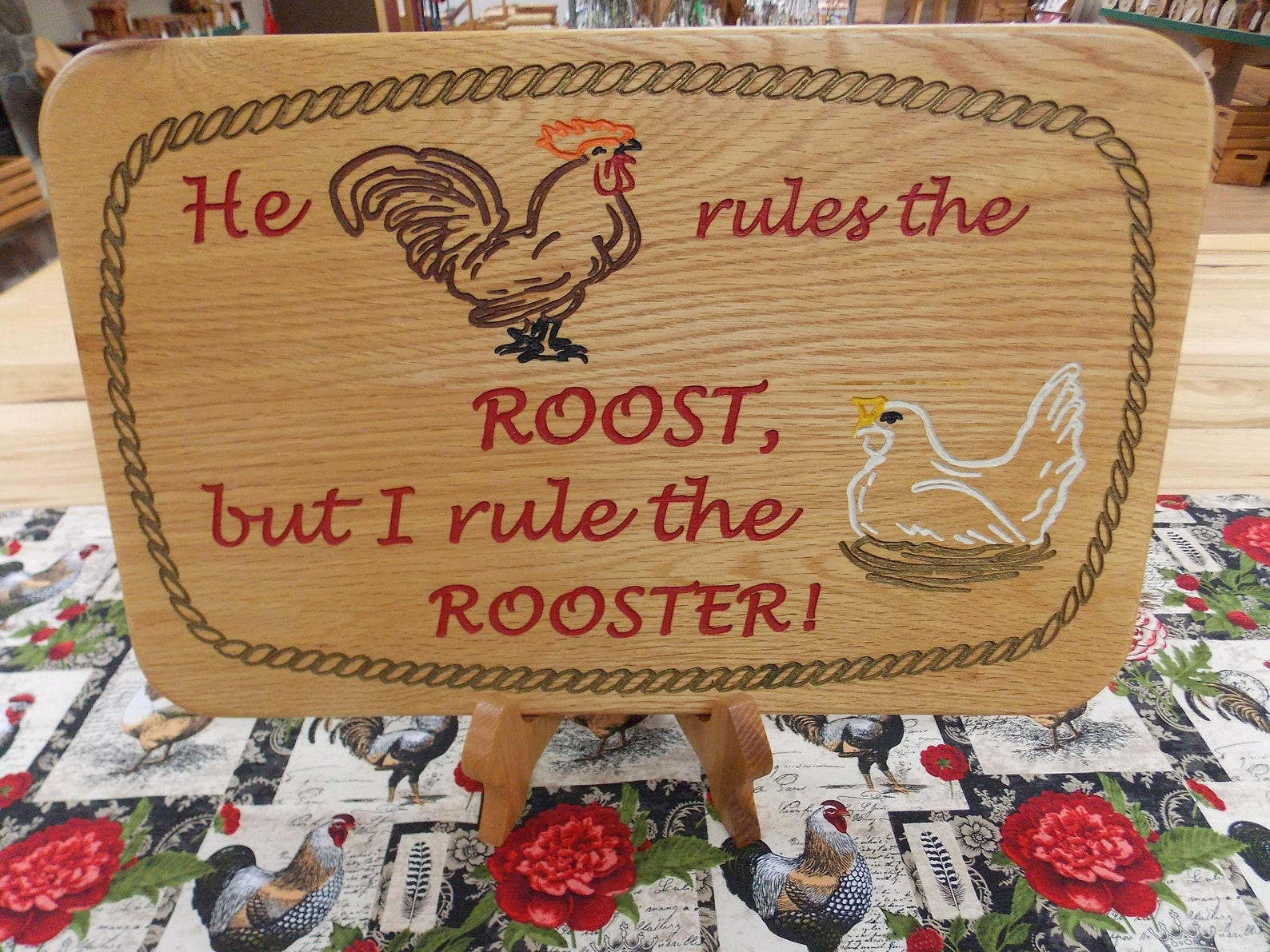 Rooster Sign Chicken Sign Farmhouse Kitchen Decor Rooster - Etsy