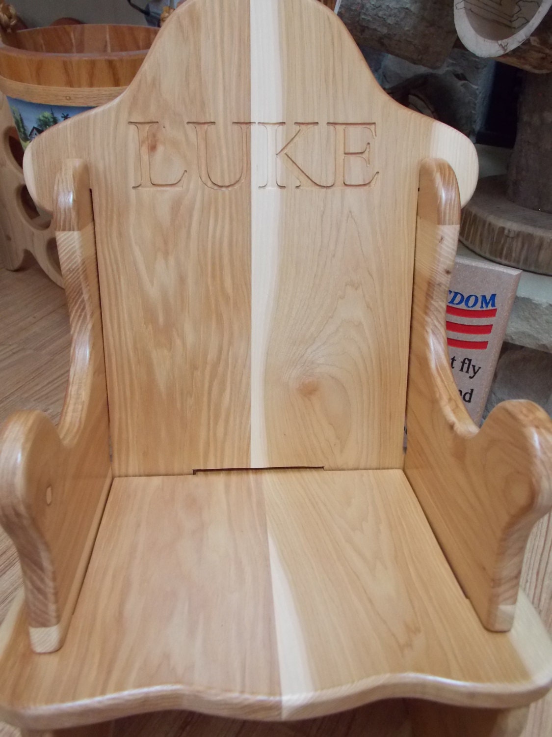 Child's Rocking Chair-hickory Puzzle Rocker-custom Made - Etsy