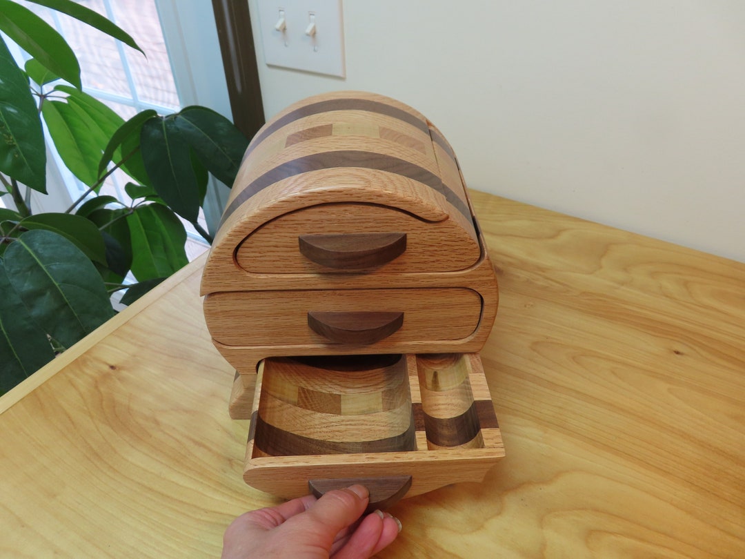 Jewelry Boxes, Large Handmade Oak Jewelry Box, Oak, Cherry and Walnut ...