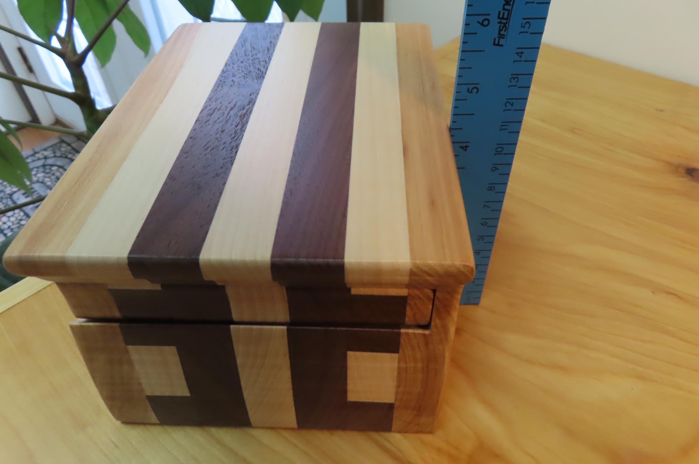 Handmade Hickory Wood Jewelry Box: Bandsaw Inlay Design - Etsy