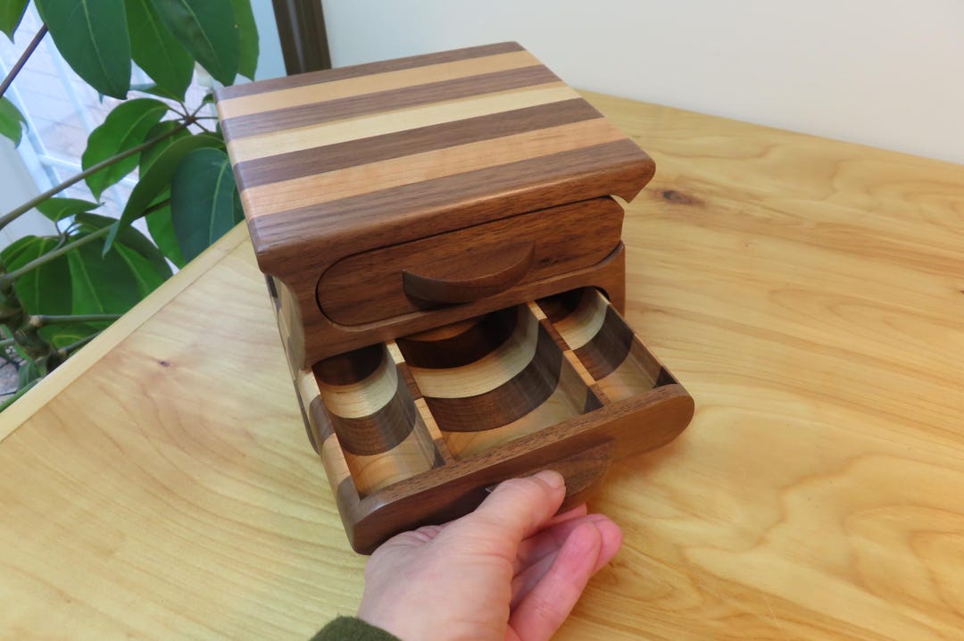 Jewelry Boxes, Small Handmade Walnut Wood Jewelry Boxes, Walnut, and ...
