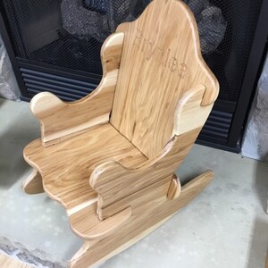 Child's Rocking Chair-hickory Puzzle Rocker-custom Made Furniture for ...