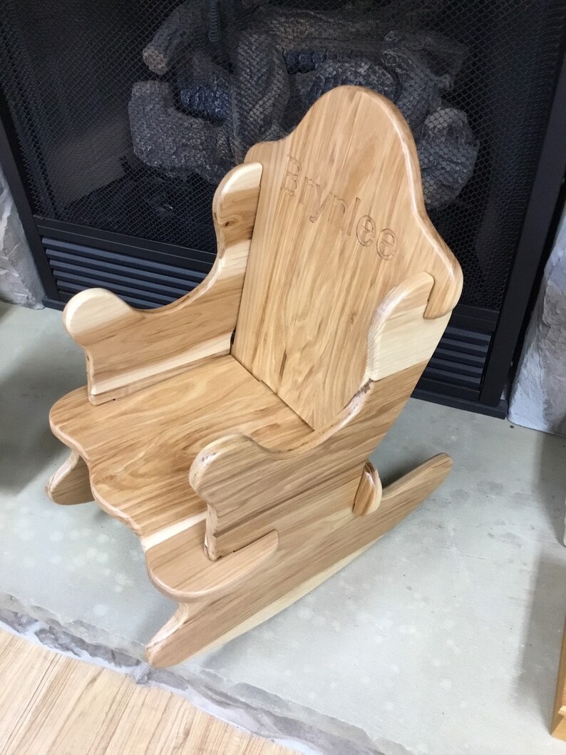 Child's Rocking Chair-hickory Puzzle Rocker-custom Made - Etsy