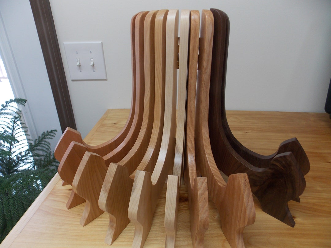 Plate/plaque/picture Wood Display Stand Made From Cherry, Hickory ...